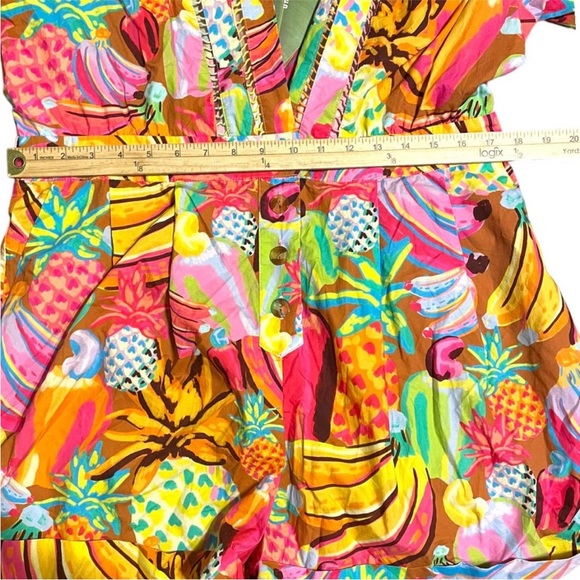 FARM Rio | Pants & Jumpsuits | Farm Rio Nwt Fruit Salad Romper Size Xl ...